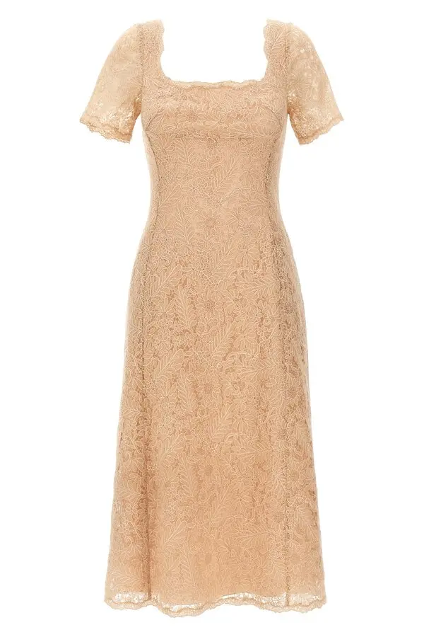Ermanno Scervino Floral Lace Midi Dress
