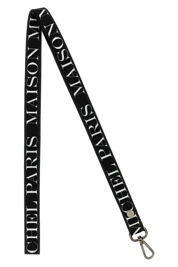 MAISON MICHEL Martine Logo Crossbody Bag - White/black