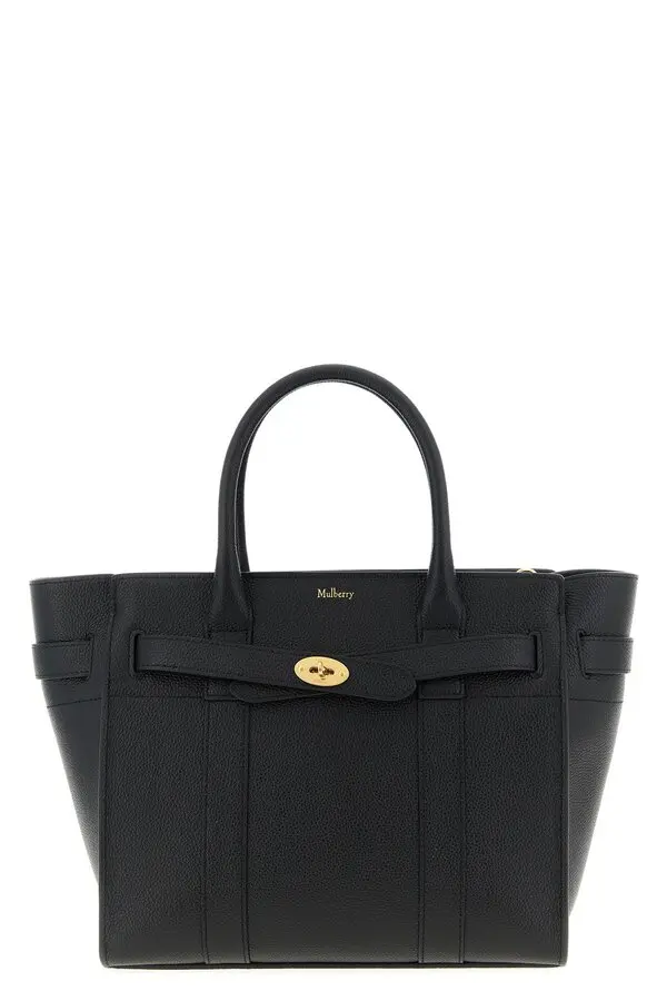 Mulberry Small Zipped Bayswater Handheld Shopper - Black