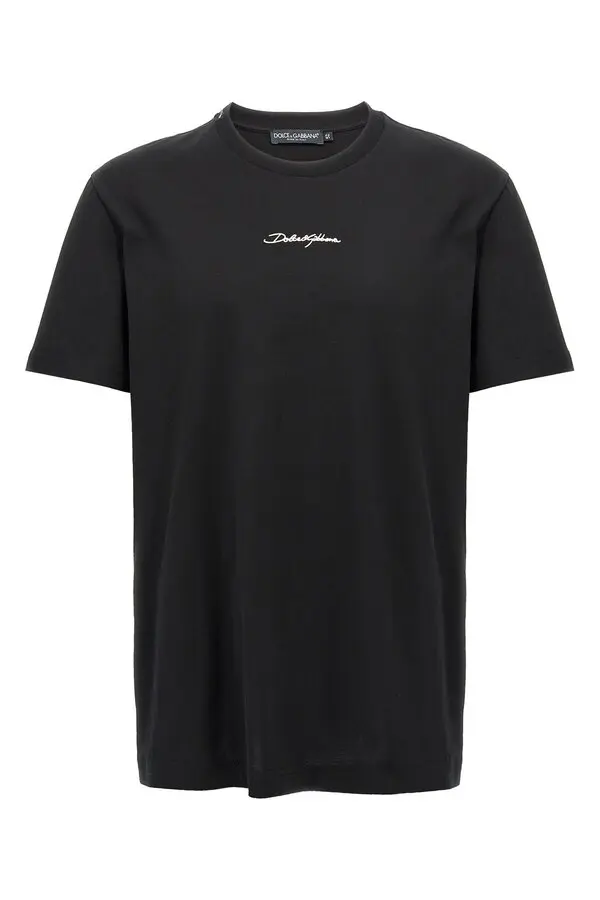 Dolce & Gabbana Logo Embroidery T-shirt - Black