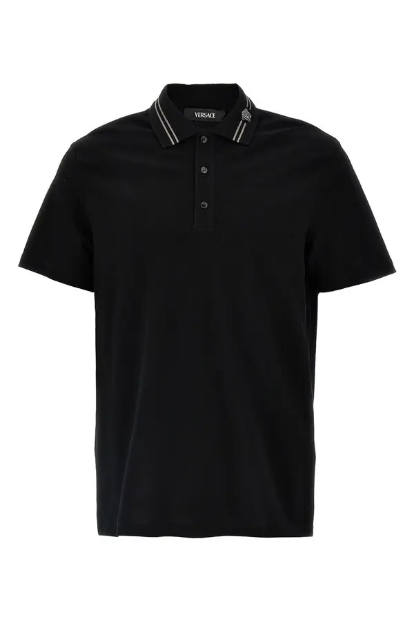 Versace Medusa Embroidery' Polo Shirt