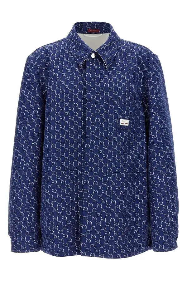 Gucci Gg Shadow Jacquard Cotton Jacket