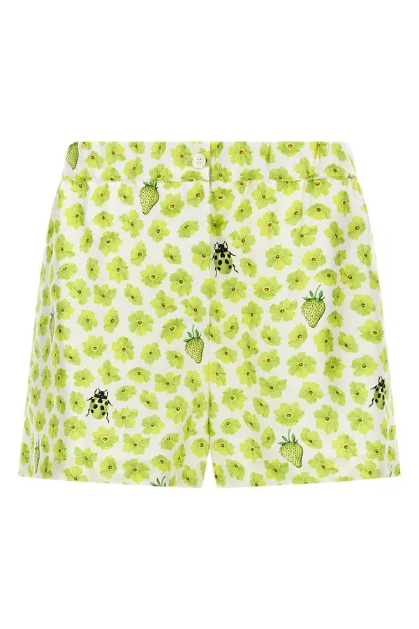 Versace Strawberry Garden Silk Twill Shorts