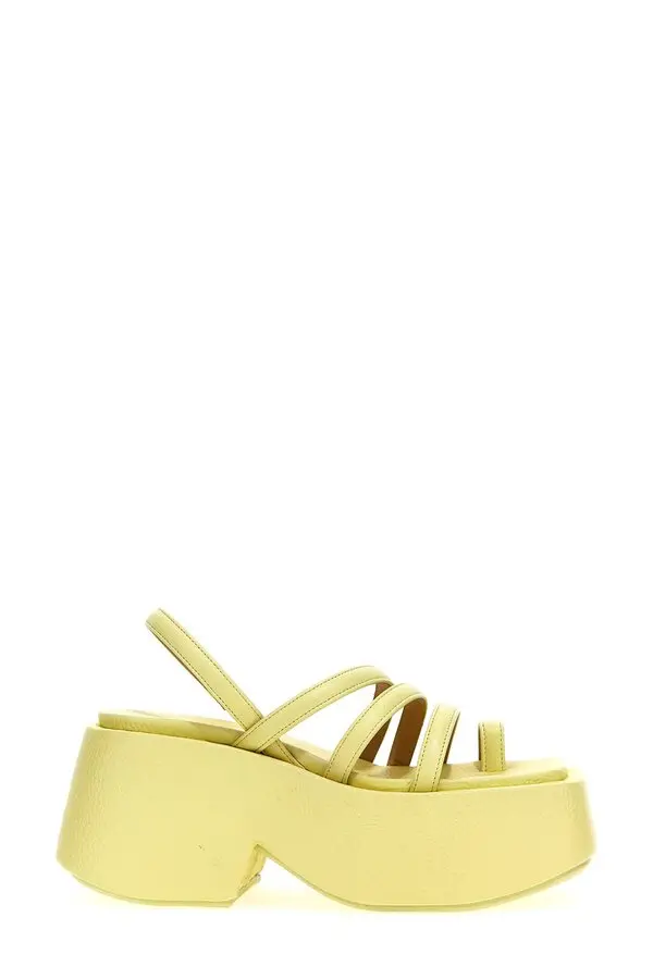 Marsèll Zeppo Hammered Leather Sandals - Yellow