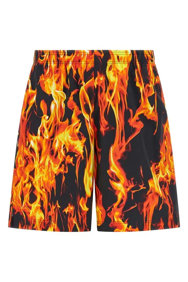 Vetements Fire Print Bermuda Shorts