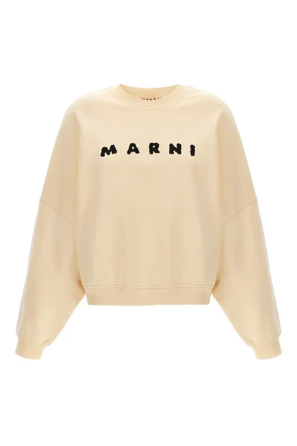 Marni Logo Print Cotton Sweatshirt