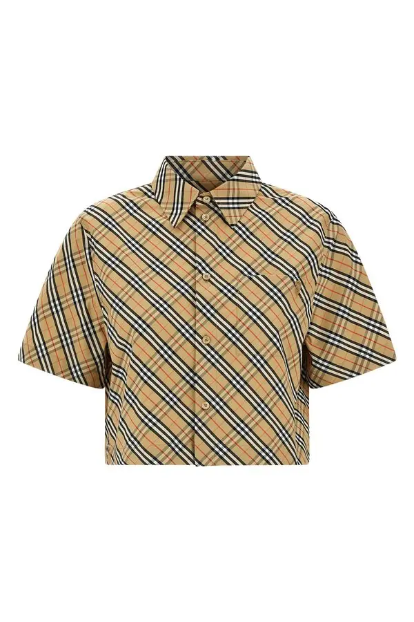 Burberry B Shield Check Cotton Shirt