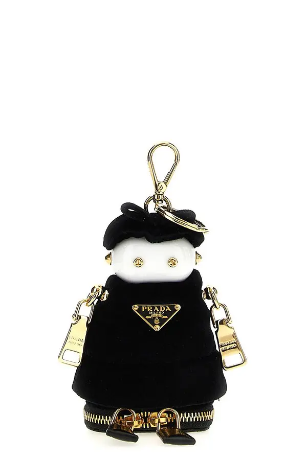 Prada Soft Robot' Bag Pendant - Black