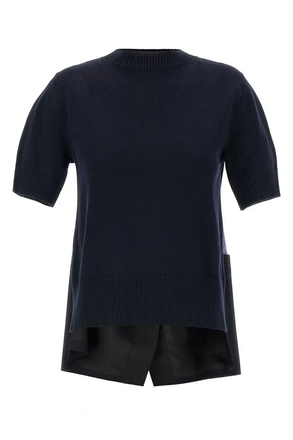 Sacai Patchwork Sweater - Blue