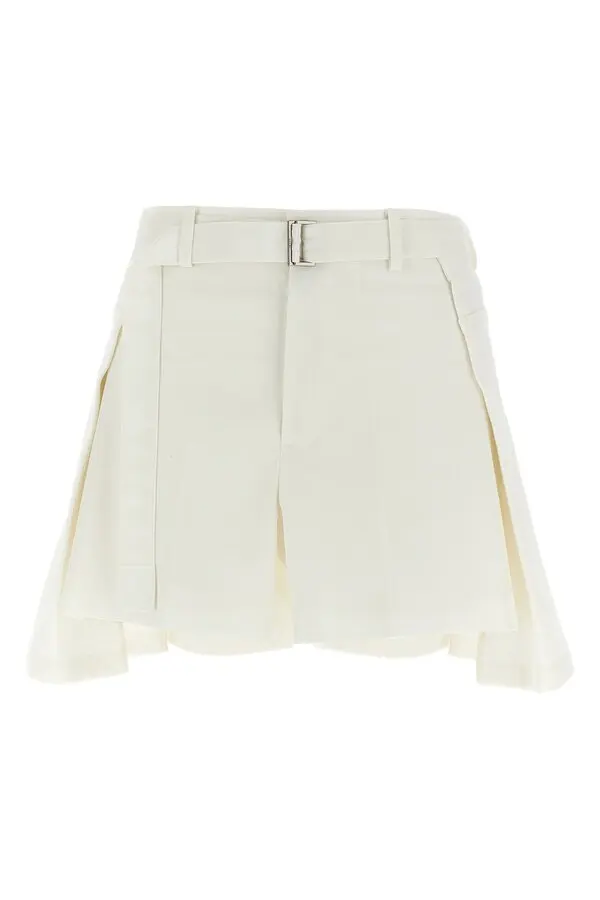 Sacai Wool Insert Shorts - White