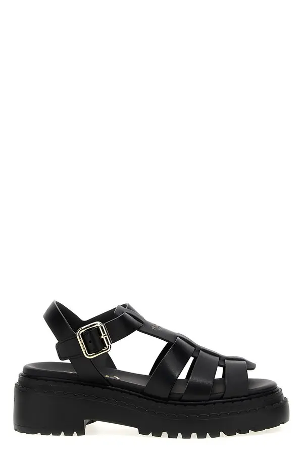 Prada Monolith Leather Sandals