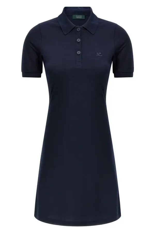 COURREGES Piqué Polo Dress