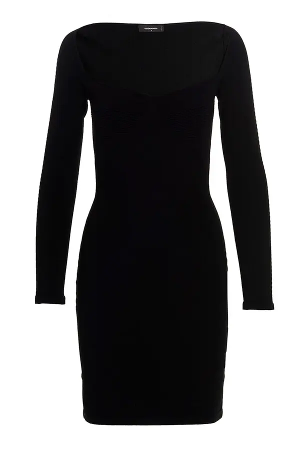 Dsquared2 Ribbed Viscose Dress