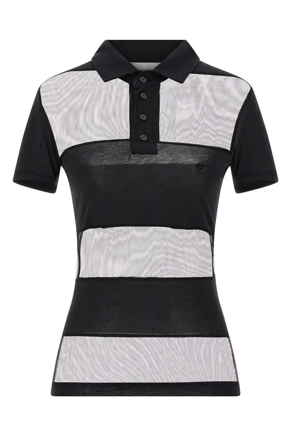 Coperni Sheer Striped' Polo Shirt