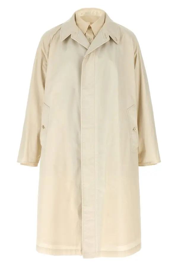 MAISON MARGIELA Layered Cotton Trench Coat