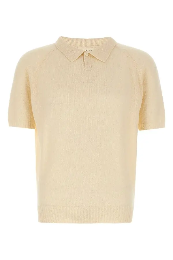 MA'RY'YA Bouclé Polo Shirt
