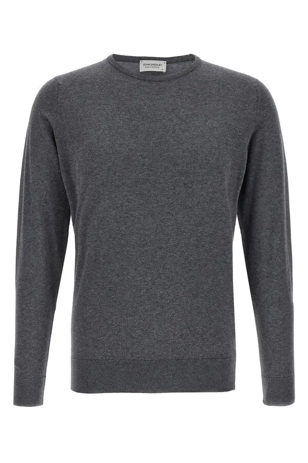 John Smedley Hatfield Cotton Knitted Sweater - Gray