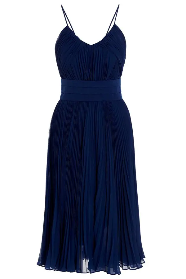 Max Mara Shoesino Pleated Midi Dress