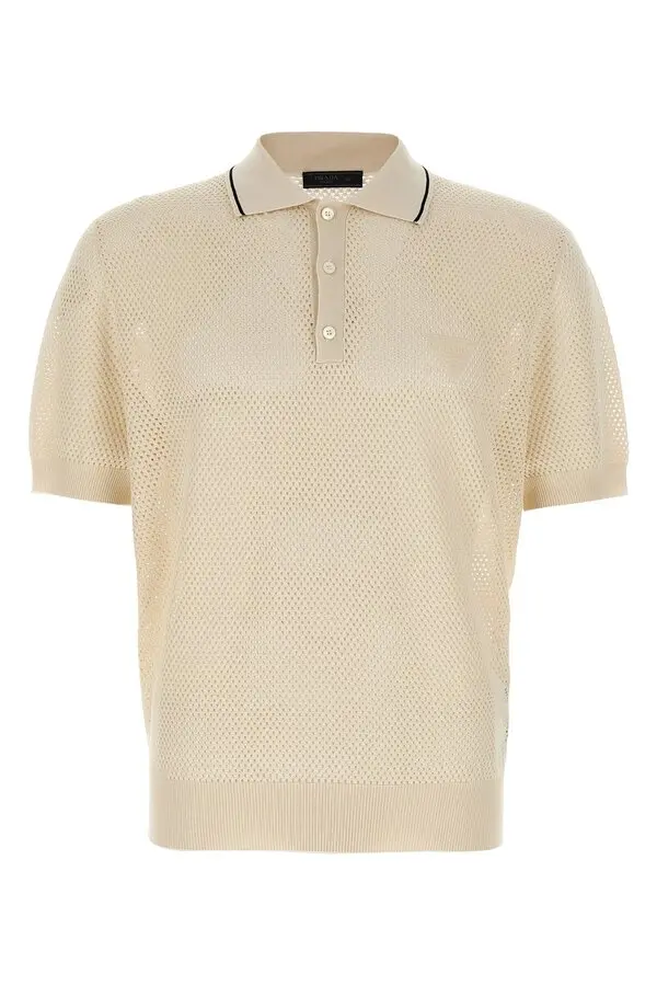 Prada Openwork Polo Shirt