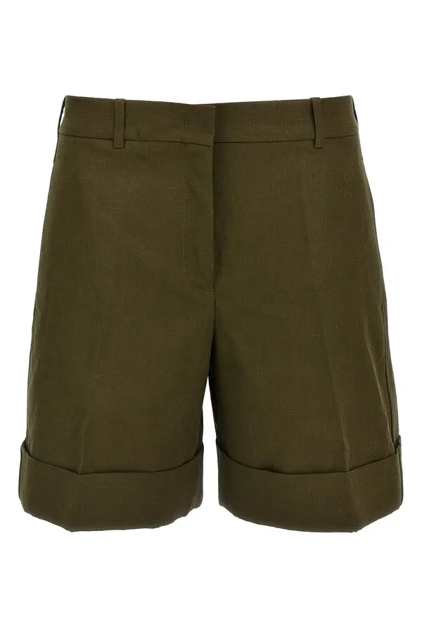 JIL SANDER Linen Bermuda Shorts