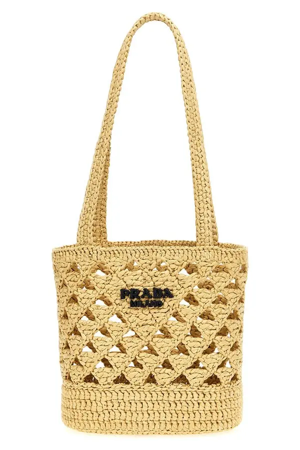Prada Crochet Logo Handbag