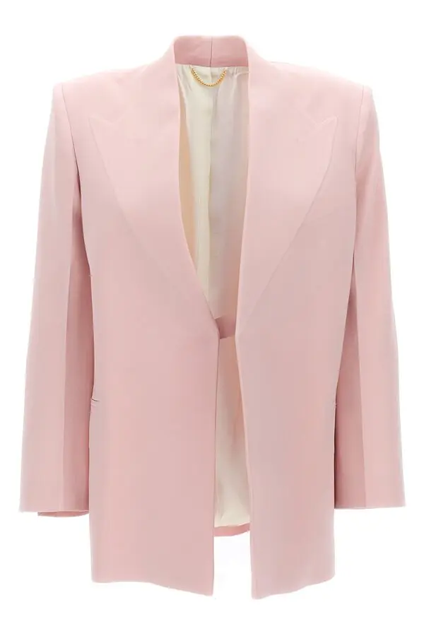 Victoria Beckham Single-breasted Cady Viscose Blend Blazer Jacket