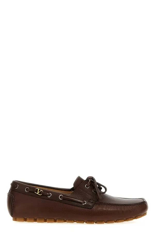 Valentino Garavani Driver Fastaway' Loafers - Brown