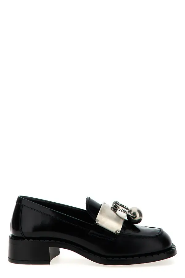 Prada Piercing Brushed Leather Loafers