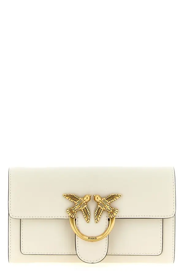 Pinko Love Simply' Wallet On Chain - White