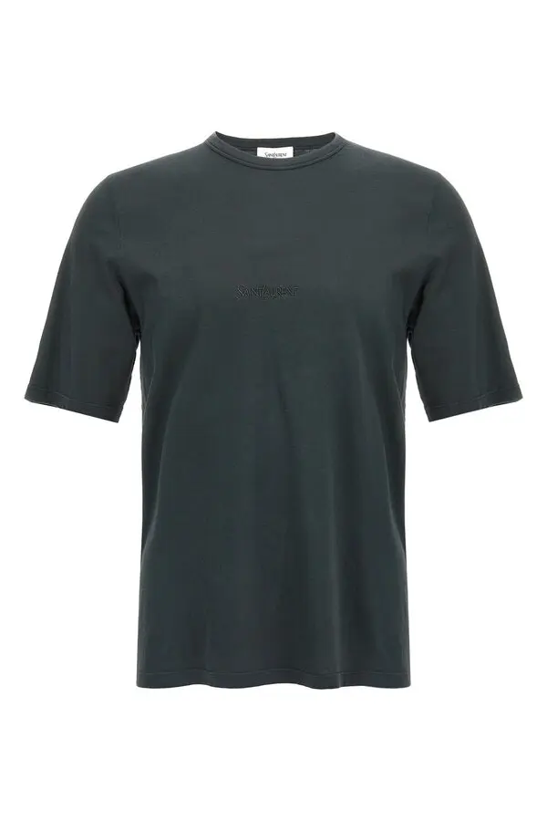 Saint Laurent Logo Embroidery T-shirt