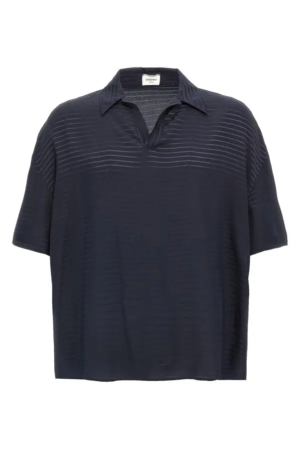 Saint Laurent Silk Polo Shirt