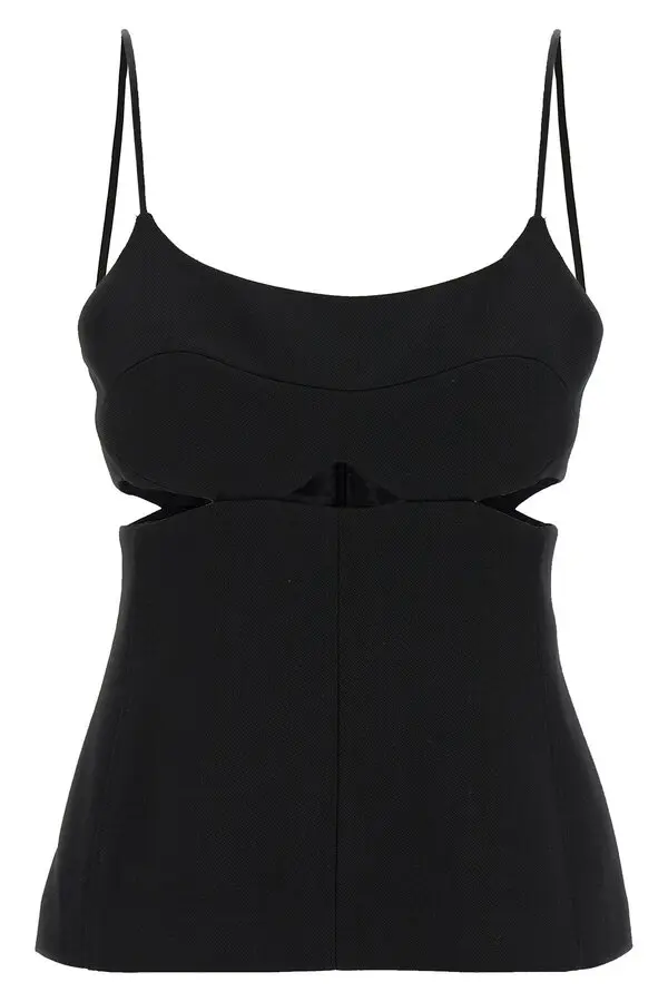 Victoria Beckham Cut-out Grain Depoudre Cami Top