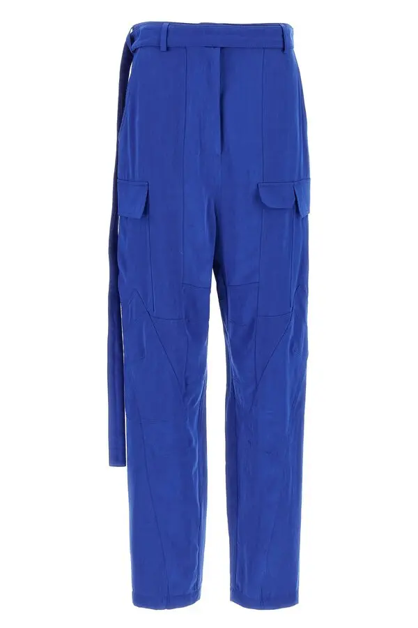 FERRAGAMO Lyocell Cargo Trousers - Blue