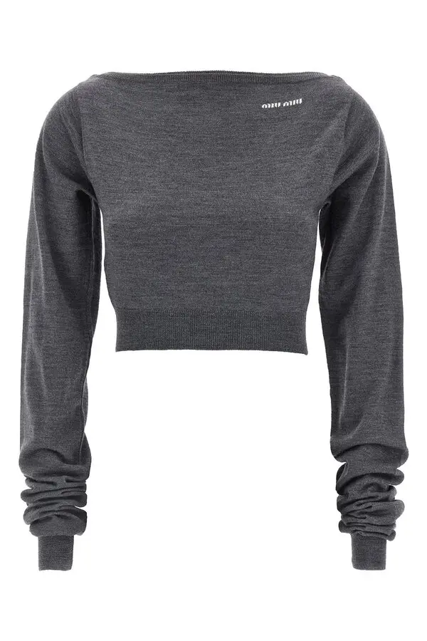 Miu Miu Cropped Knit Top