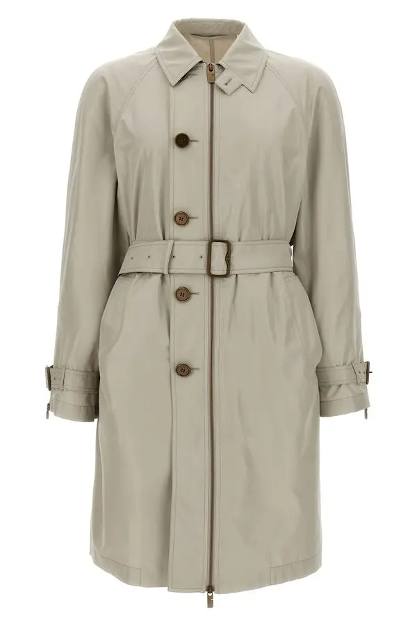 Burberry Car Coat Silk - Gray