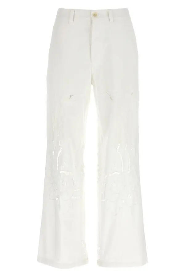 MARINE SERRE Cut-out Embroidery Pants