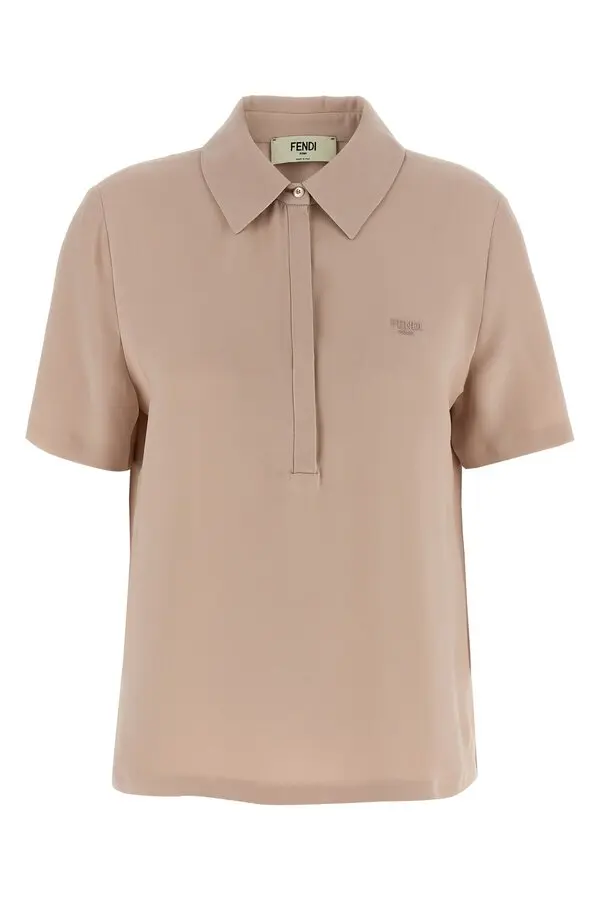 Fendi Silk Polo Shirt - Pink