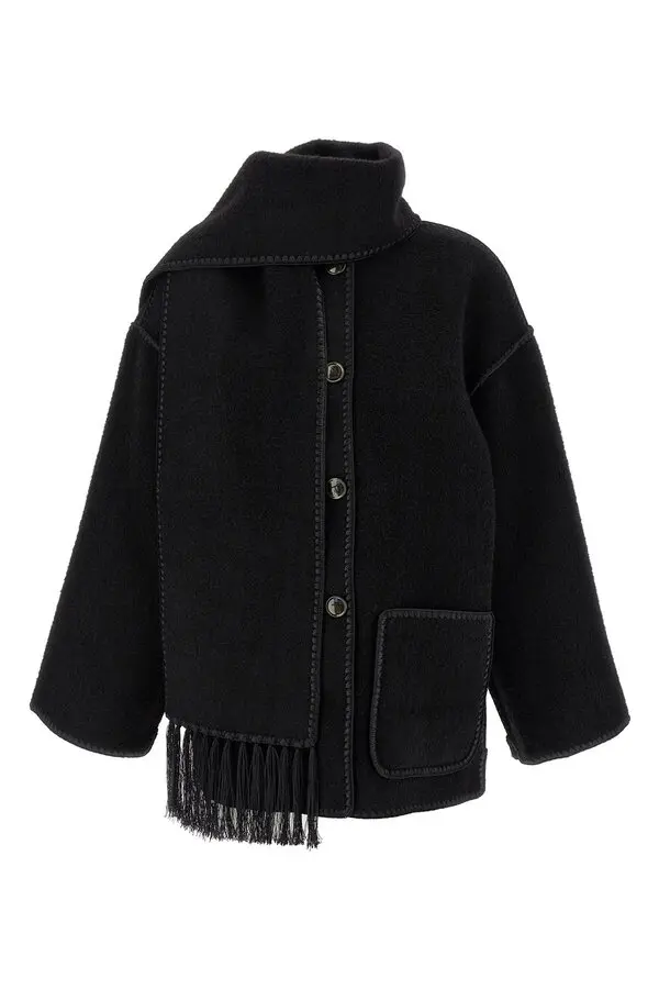 TOTEME Embroidered Scarf Jacket Coat