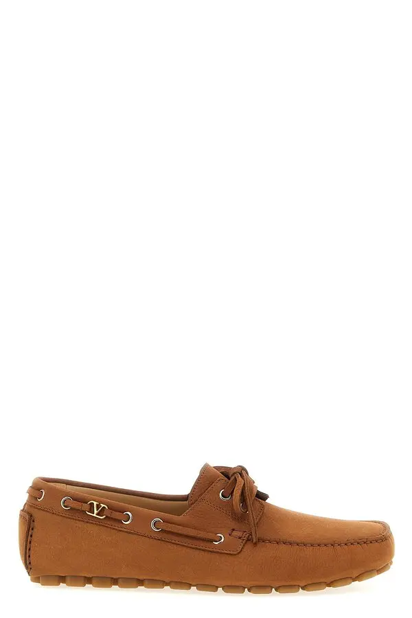 Valentino Garavani Driver Fastaway' Loafers - Brown