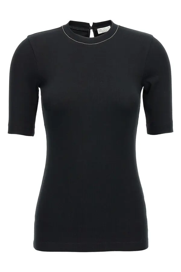 Brunello Cucinelli Monile Ribbed T-shirt