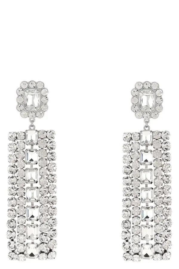SELF-PORTRAIT Multi Crystal Droplet Earrings