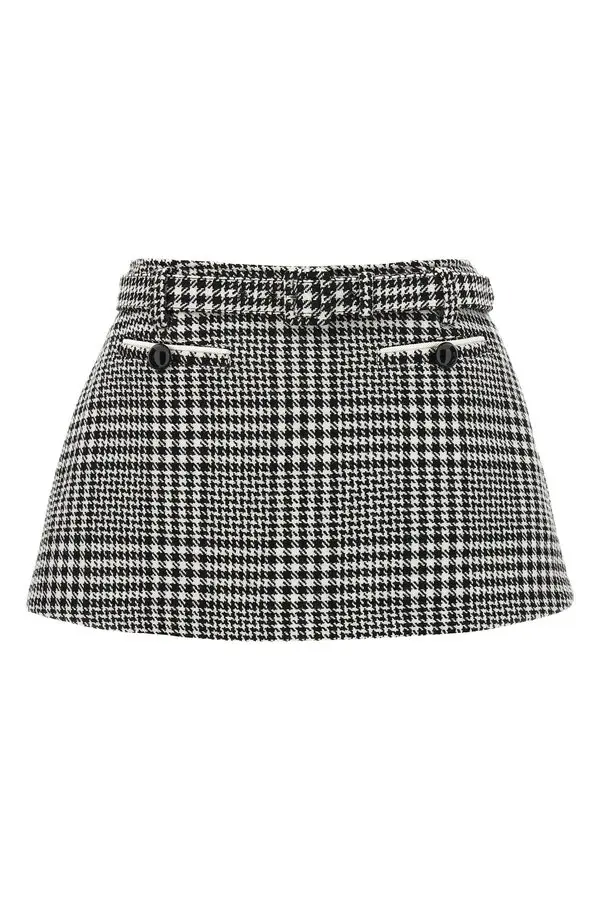 SELF-PORTRAIT Bouclé Wool Skort
