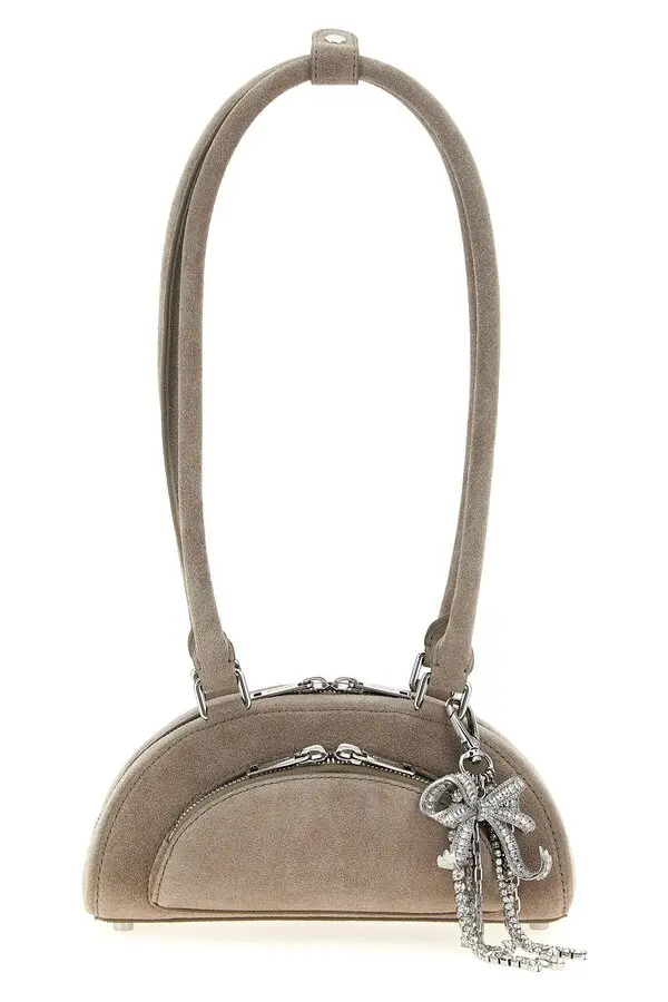 SELF-PORTRAIT Suede Mini With Charm' Shoulder Bag