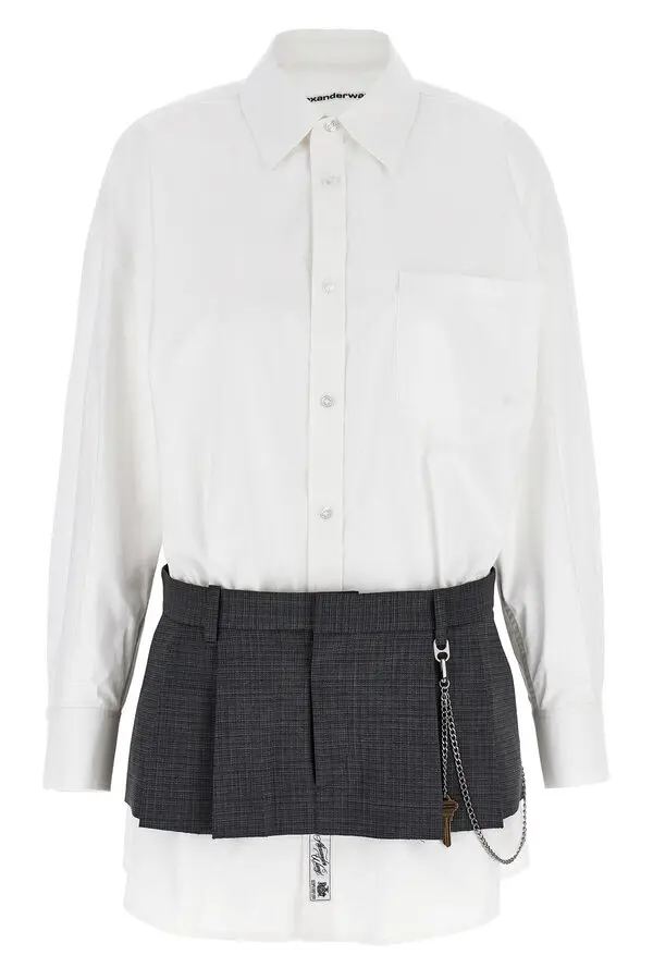 Alexander Wang Pre-styled Shirt Dress W Chain' Dress - Multi
