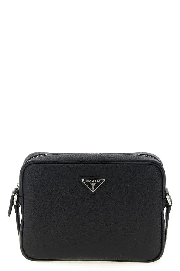 Prada Leather Shoulder Strap Bag - Black
