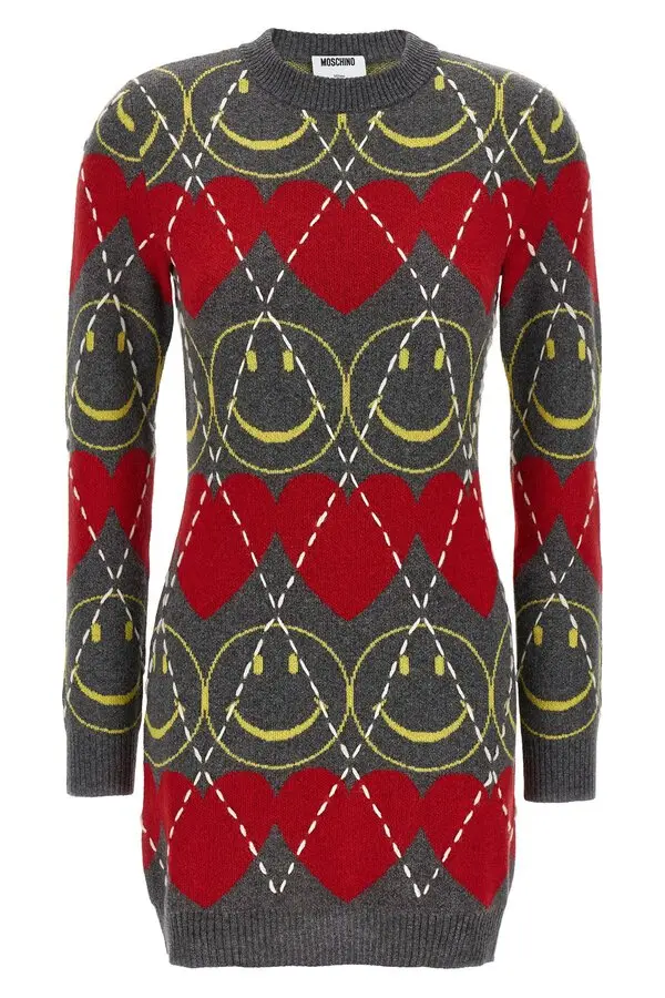 Moschino Wool Smiley Dress - Multi
