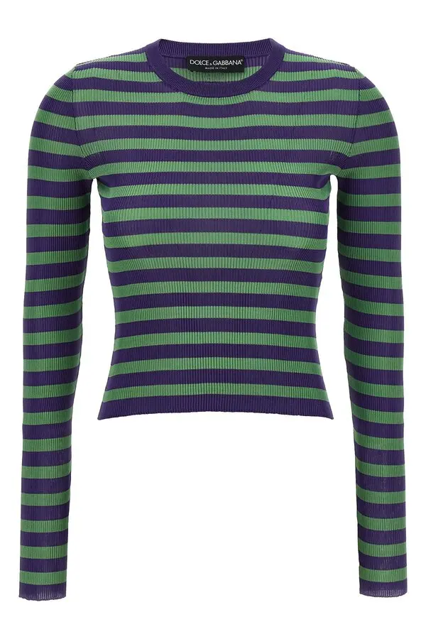 Dolce & Gabbana Striped Viscose Sweater - Multi