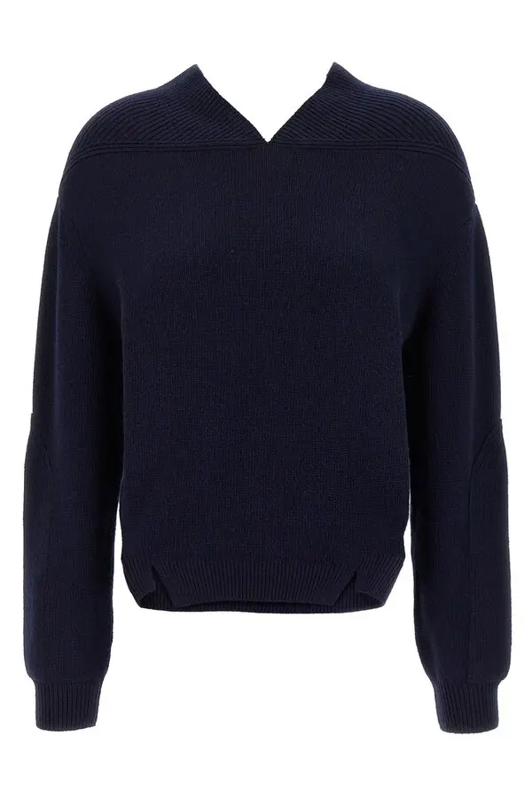 Victoria Beckham V-neck Yoke Detail Cashmere Blend Sweater