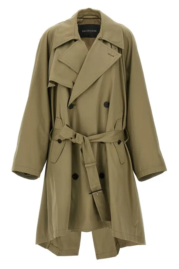 Balenciaga Draped Neck' Trench Coat
