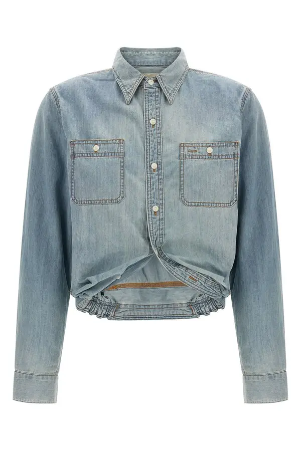 R13 Wrap Around Denim Shirt